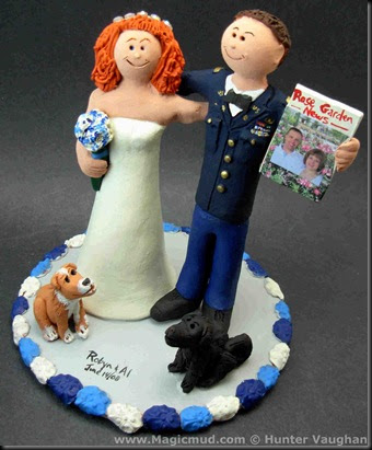 custom wedding cake toppers: U.S. Army Dress Blues Wedding Cake Topper